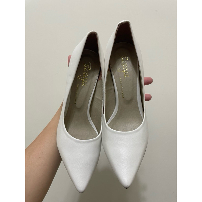 女鞋 Babayih 白色 高跟鞋 台灣製 23cm/EU37/UK4/US6 | 蝦皮購物