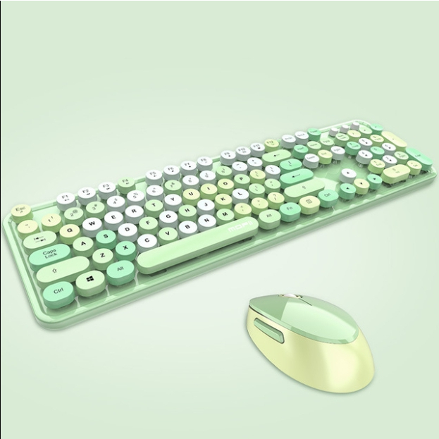 【店到家免運】mofii鍵盤 無線鍵盤滑鼠組 復古鍵盤 仿機械鍵盤 圓鍵鍵盤 NCC+BSMI認證 贈轉印貼 | 蝦皮購物