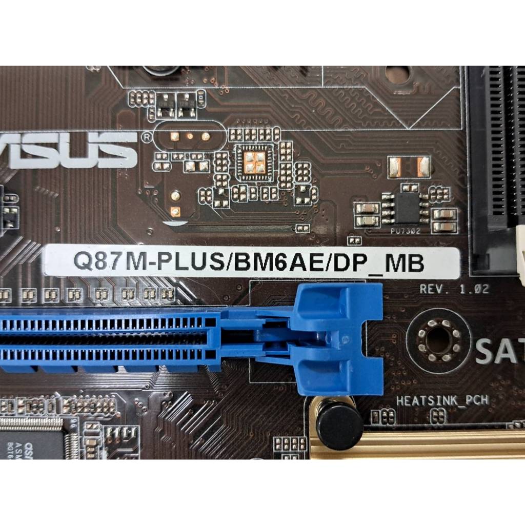 二手 華碩 ASUS Q87-PLUS/BM6AE/DP_MB 主機板 附擋板 保固1個月(正常瑕疵品/缺SATA孔) | 蝦皮購物