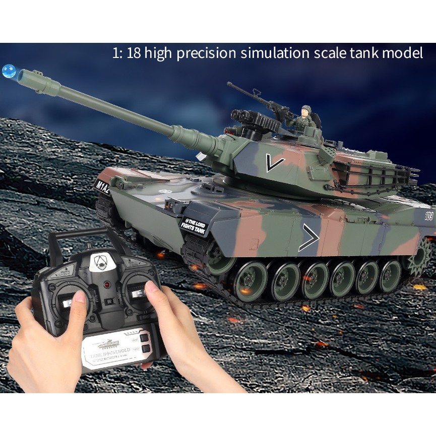 軍綠迷彩M1A2 美國 遙控 坦克 發射BB彈 艾布蘭 1/16 搖控 戰車(恆龍 M1A2 M60 豹二參考) | 蝦皮購物