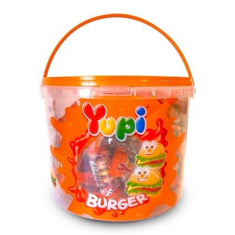 印尼 呦皮 Yupi QQ軟糖 漢堡造型軟糖 漢堡糖 桶裝 | 蝦皮購物