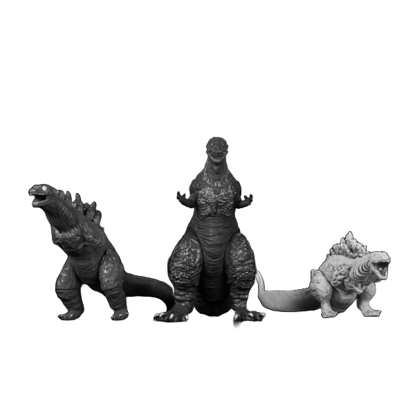 BANDAI 哥吉拉 MOVIE MONSTER系列軟膠 正宗哥吉拉 ORTHO 3型態套組 | 蝦皮購物