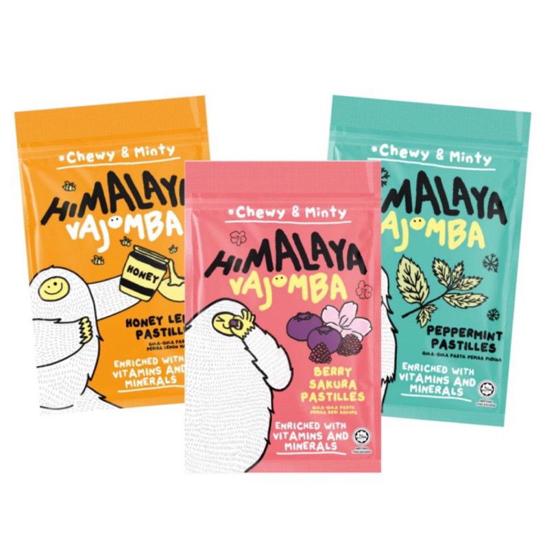 馬來西亞 HIMALAYA VAJOMBA 軟糖 綜合莓果風味 薄荷風味 蜂蜜檸檬風味 夾鏈袋裝 | 蝦皮購物
