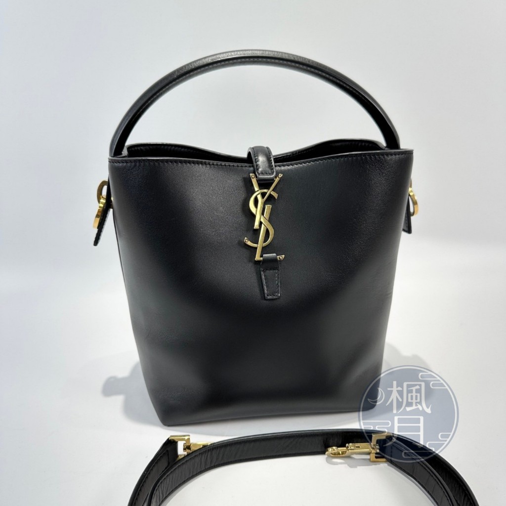 SAINT LAURENT 黑亮面Le 37水桶包 聖羅蘭 YSL 時尚 配件 肩背包 斜背包 精品包 | 蝦皮購物