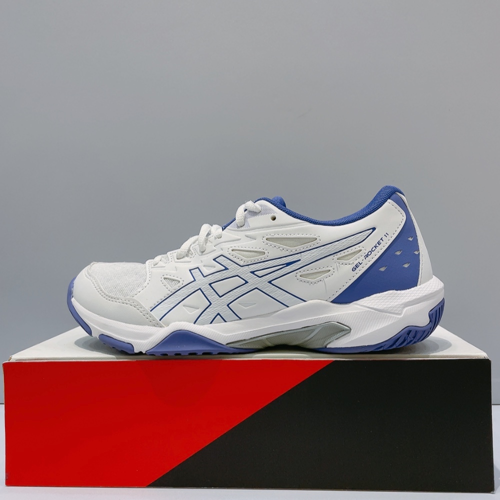 ASICS GEL-ROCKET 11 女生 白色 耐磨 穩定 運動 排球鞋 羽球鞋 1072A093-100 | 蝦皮購物