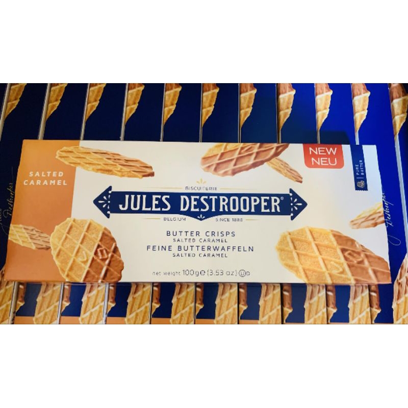 現貨 Jules 茱莉詩焦糖半半薄餅100g 即期品出清即期特價比利時薄餅 JULES DESTROOPER茱莉絲 | 蝦皮購物