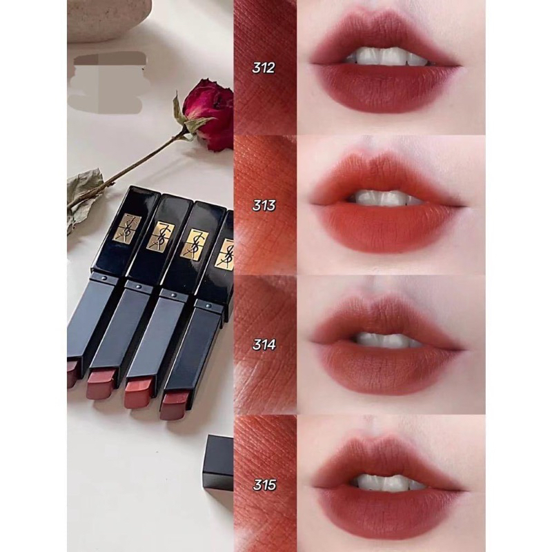 (嘻哈姐弟) YSL 奢華緞面絨霧唇膏 #308 #312 #314 #316（現貨） | 蝦皮購物