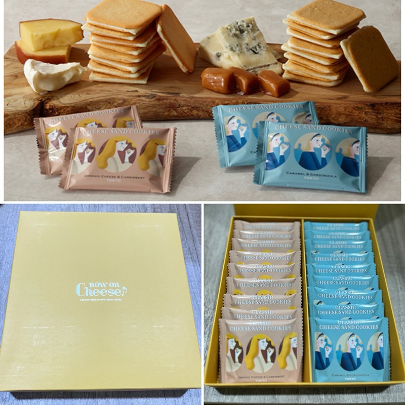 《日本限定》now on Cheese 經典起士夾心餅乾(煙燻/焦糖) 起士塔蛋糕 | 蝦皮購物