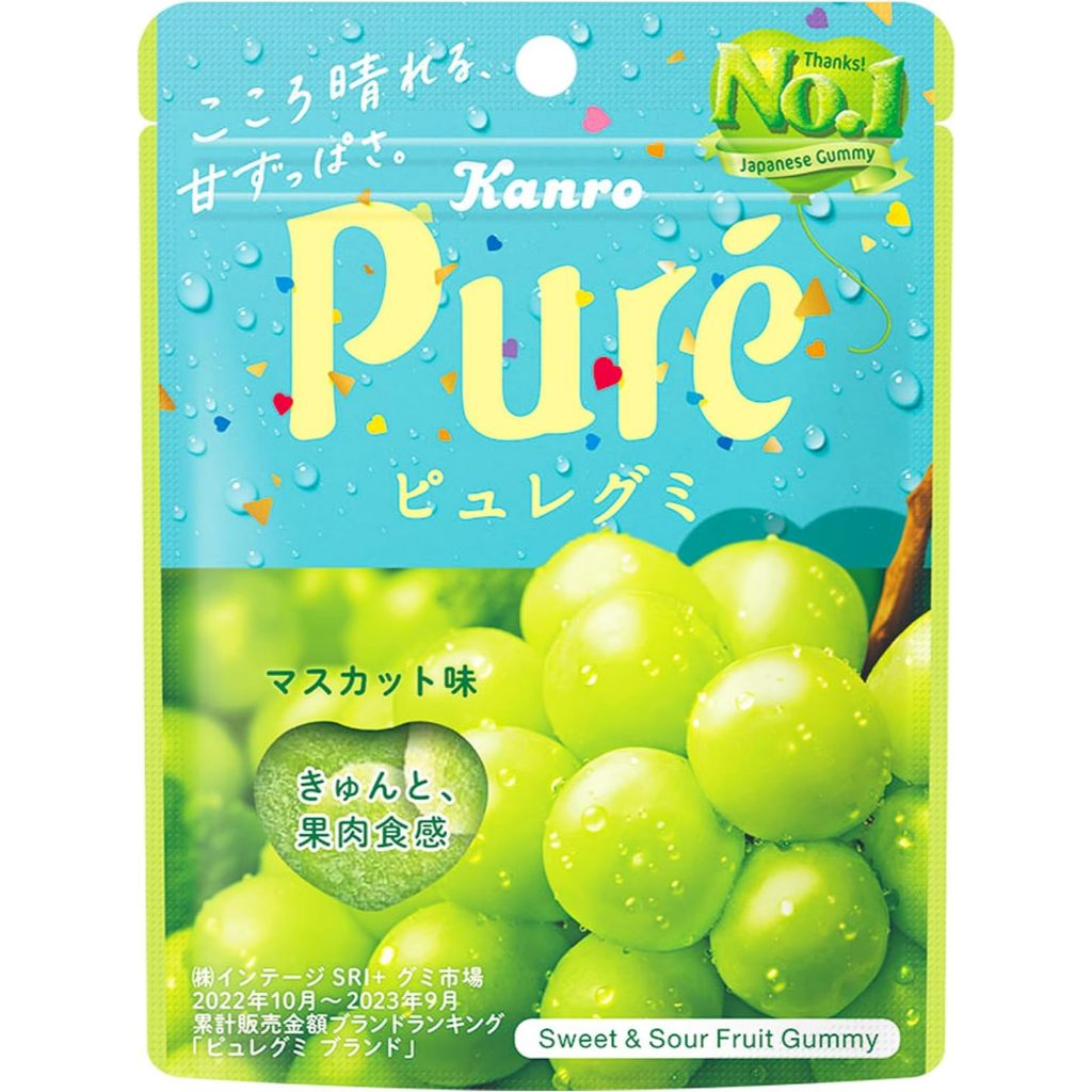 Kanro Pure Gummy 軟糖 麝香葡萄風味 56g x 6 袋 日本零食 日本直郵 | 蝦皮購物