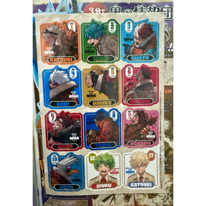 《貼紙》 MHA 我的英雄學院 Jump GIGA 附錄 雜誌 綠谷 爆豪 轟焦凍 切島 安德烈瓦 霍克斯 荼毘 飯田 | 蝦皮購物