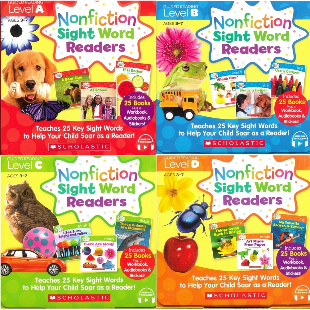 NONFICTION SIGHT WORD READERS LEVEL A B C D | 蝦皮購物