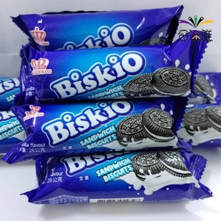 biskio小黑餅-香草味(香草夾心餅乾) 26g/包X5包/組【合迷雅古早味】 | 蝦皮購物