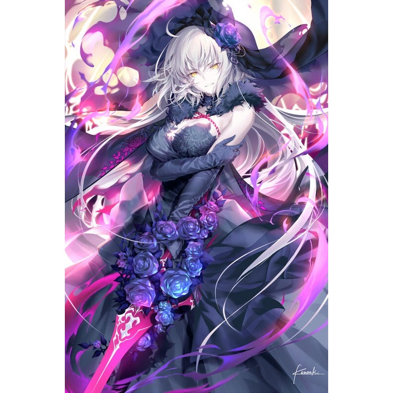 【旅人事務所】日本C94限定 FGO Fate GH.K 光崎 ジャンヌ・ダルク 黑 貞德 漆黑の花嫁 婚紗 B2 掛軸 | 蝦皮購物