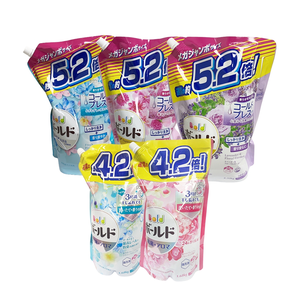 【傻妞專賣店】P&G BOLD 日本 洗衣精 超濃縮 柔軟劑 衣物柔軟精 花香 補充包 1.68kg 2.46kg | 蝦皮購物
