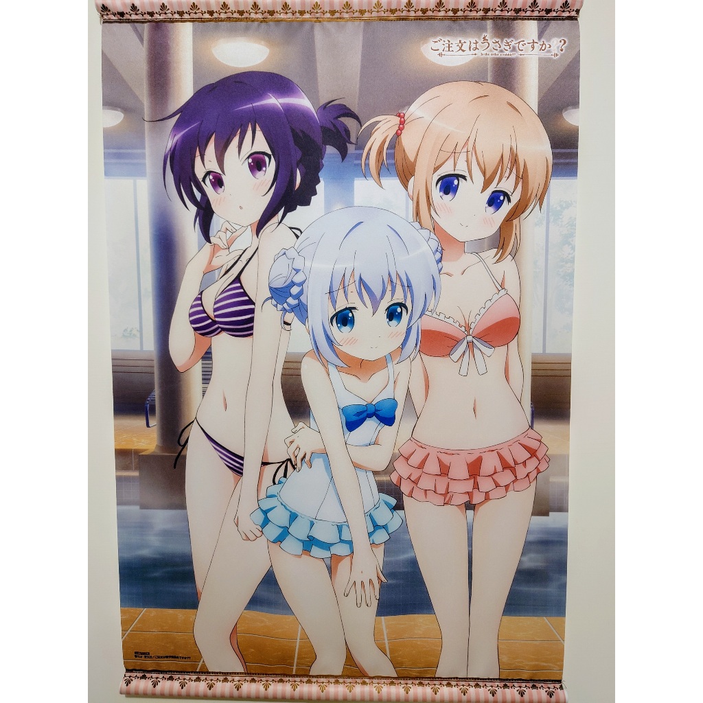 【點兔】日版 B2 掛軸 Sofmap全卷購入特典 泳裝 香風智乃 保登心愛 天天座理世 周邊 請問您今天要來點兔子嗎 | 蝦皮購物