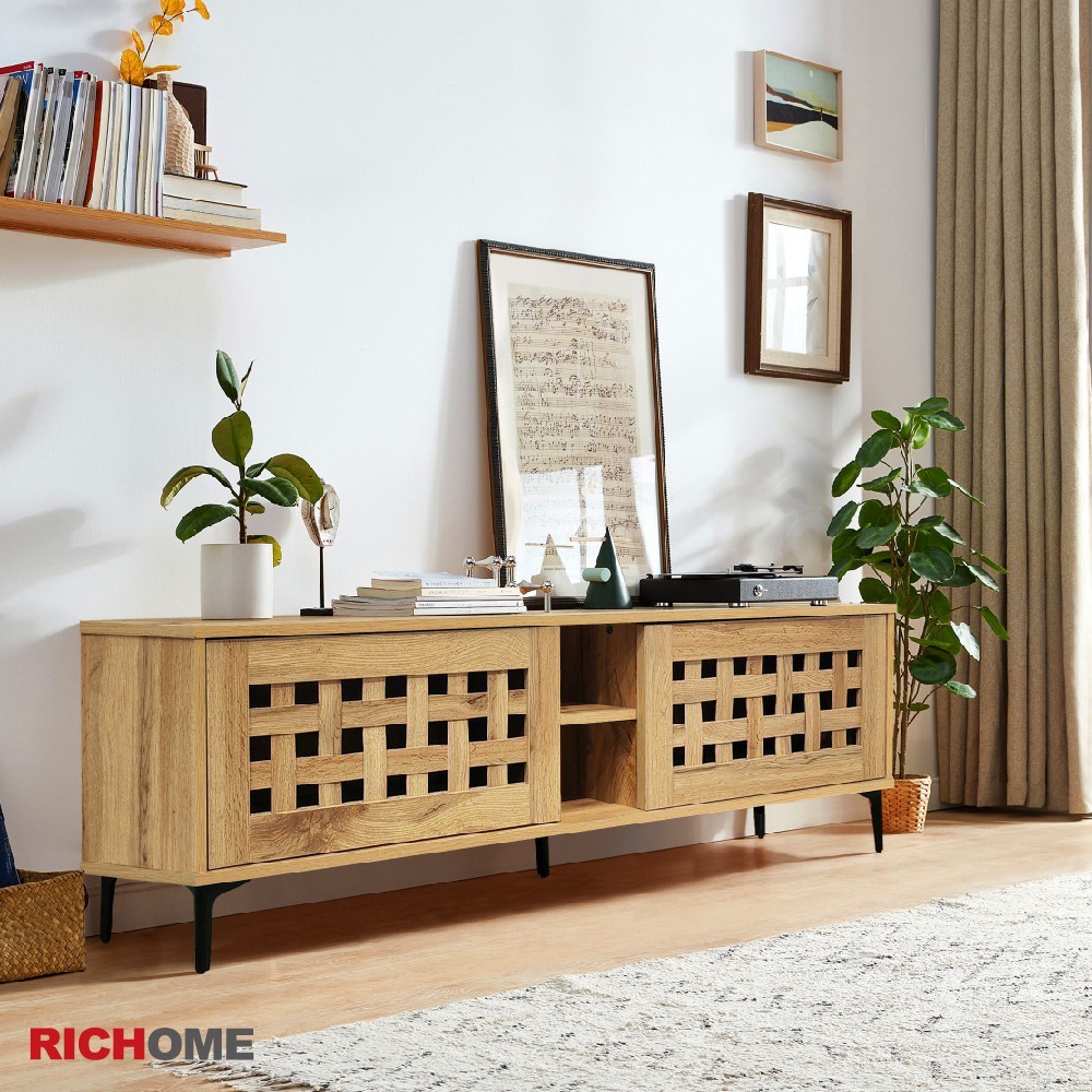 RICHOME TV-174 拉提斯電視櫃 140公分 雙門設計 電視櫃 收納櫃 置物櫃 視聽櫃 客廳 邊櫃 近全新 | 蝦皮購物