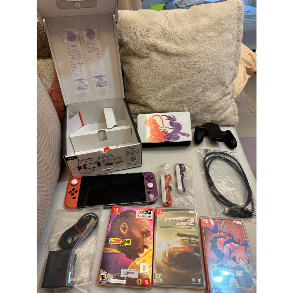 【二手主機】SWITCH NS OLED 主機 精靈寶可夢 朱 紫 POKEMON 限量版 公司貨(贈3款遊戲片) | 蝦皮購物