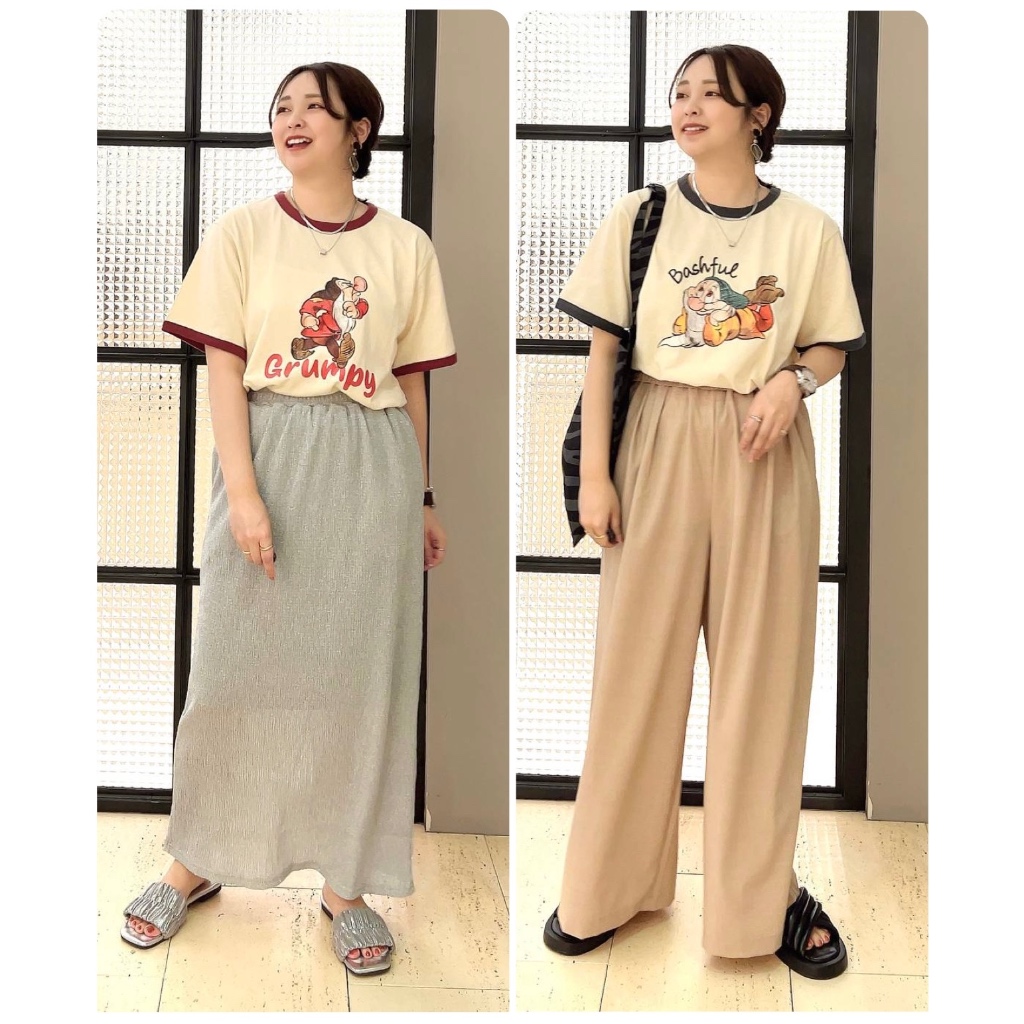 【現貨】日系 LEPSIM 白雪公主 拚色T恤 七個小矮人 Disney 短袖上衣 迪士尼 7人のこびと Tシャツ | 蝦皮購物