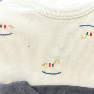 現貨80｜日本進口 100%純棉 非陸製 Cottoli 薄款內搭 木馬 動物馬戲團 嬰兒 信封領 短袖 包屁衣 2件組 | 蝦皮購物