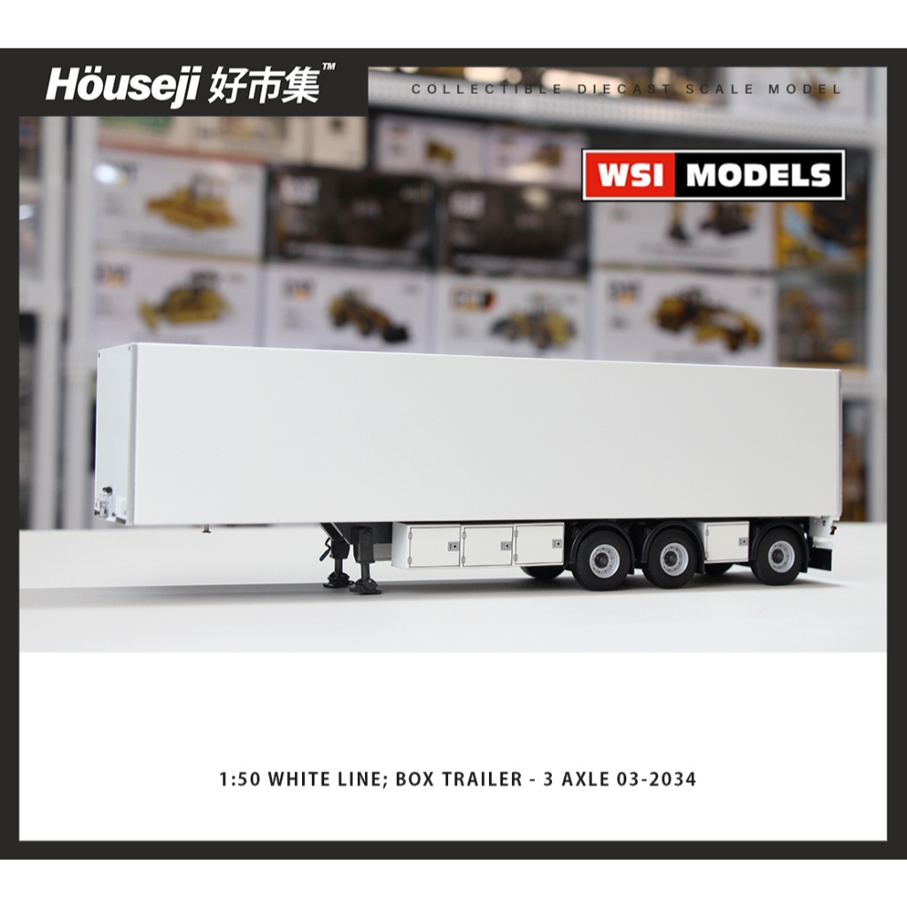 《好市集》《現貨》1:50 WSI WHITE LINE; BOX TRAILER - 3 AXLE 03-2034 | 蝦皮購物