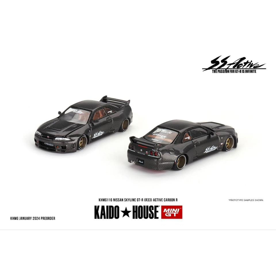 1/64 Mini GT x Kaido House GTR GT-R R33 Works卡夢 碳纖維 黑 116 | 蝦皮購物