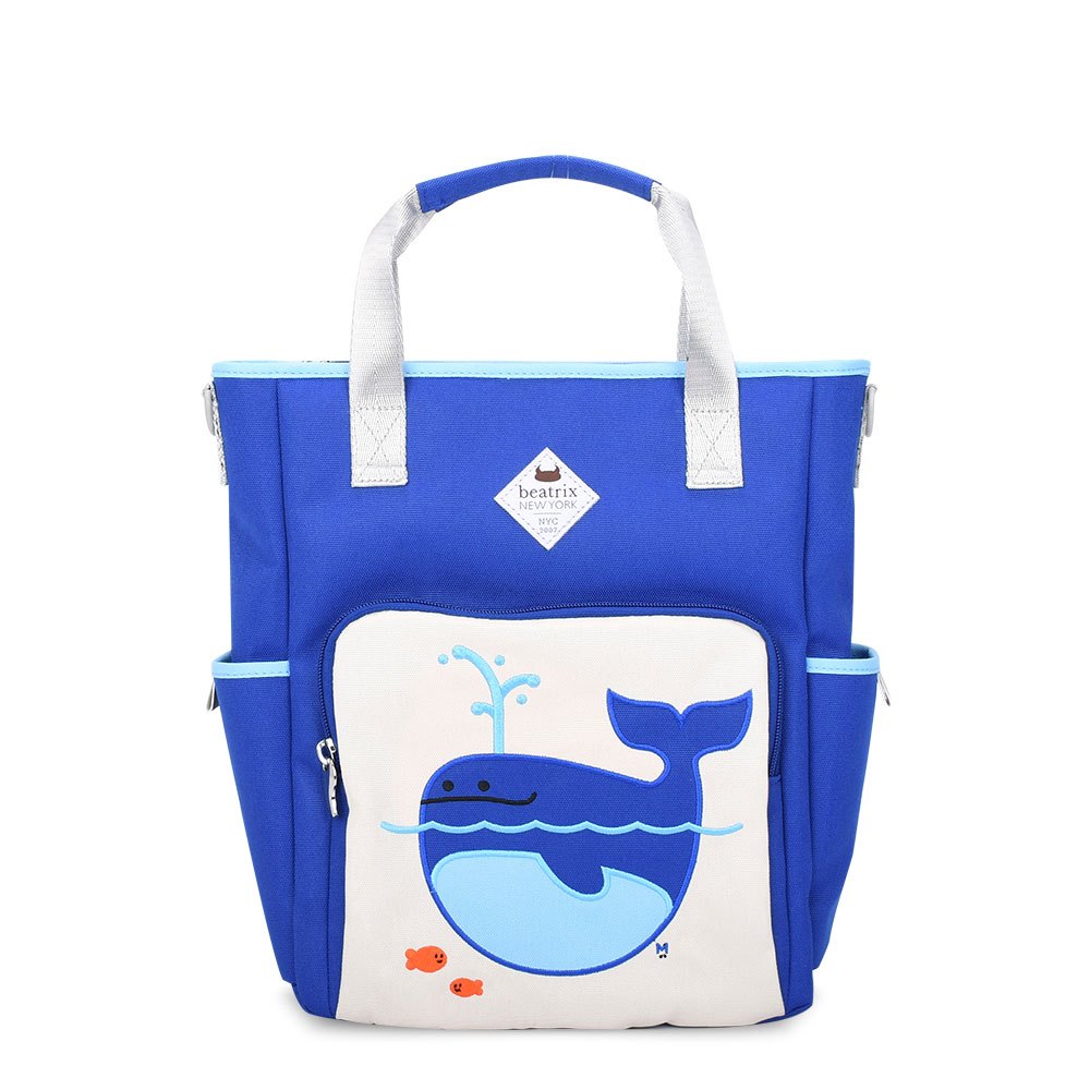 【BEATRIX NEW YORK】經典刺繡-手提斜背兩用補習美術袋／鯨魚 | 蝦皮購物