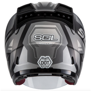 【路趣】SOL 27S 星艦 消光黑/銀 四分之三罩 安全帽 通勤 | 蝦皮購物