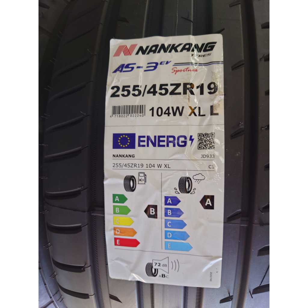南港輪胎 NANKANG AS-3 EV 255/45/19 國產全新電動車EV胎 歐盟認證 | 蝦皮購物