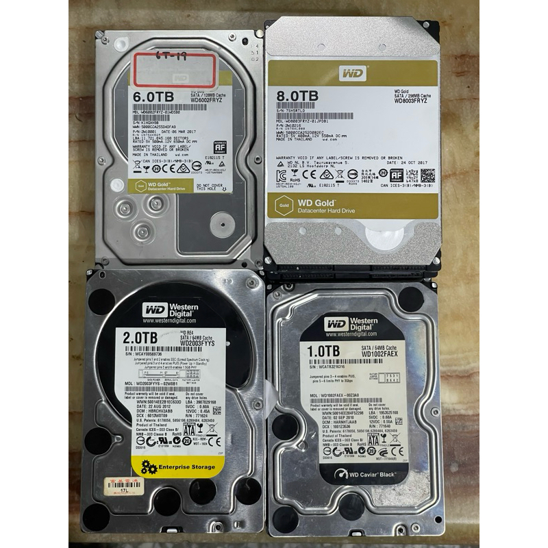 WD黑標/金標/3.5HDD硬碟 SATA 1T/2T/6T/8T 二手良品現貨出清 | 蝦皮購物
