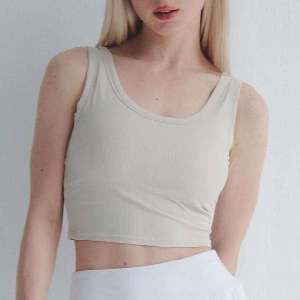 Somos_03｜骨感大圓領一體式Bra Top Bullet Journal Moulded Bra Tank | 蝦皮購物