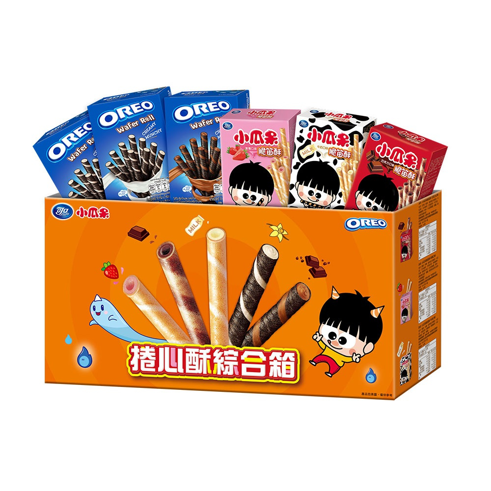 【OREO奧利奧 x 可口小瓜呆】捲心酥綜合箱 357g 效期:2024/04/12 | 蝦皮購物
