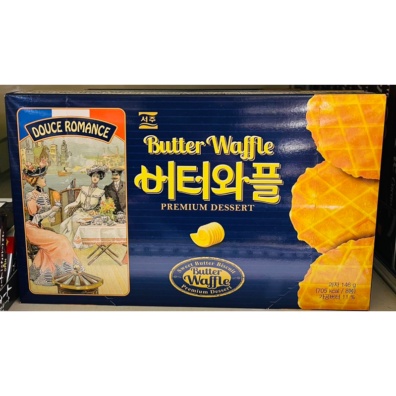 韓國SEOJU奶油風味鬆餅餅乾（大）146公克/盒 | 蝦皮購物