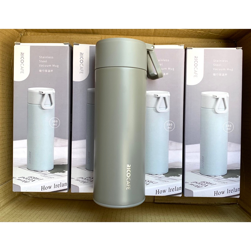 全新 現貨 【附發票】 全新 【RICO】瑞可 不銹鋼 隨行保溫杯 380ML (淺白綠) | 蝦皮購物