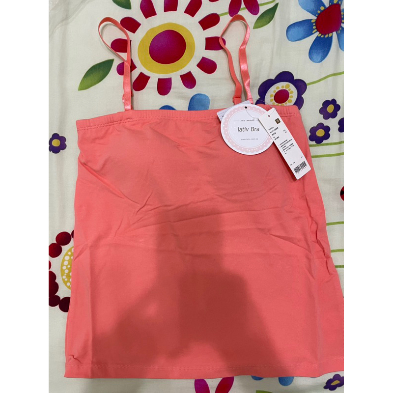 全新 lativ Bar平口細肩帶 亮粉橘 尺碼S號 | 蝦皮購物