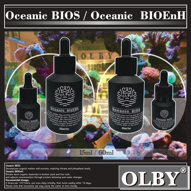 【OLBY BIOS / BIOEnH 】海水缸專業硝化菌/專為您海水缸設計的高效能活菌 15ml 60ml | 蝦皮購物