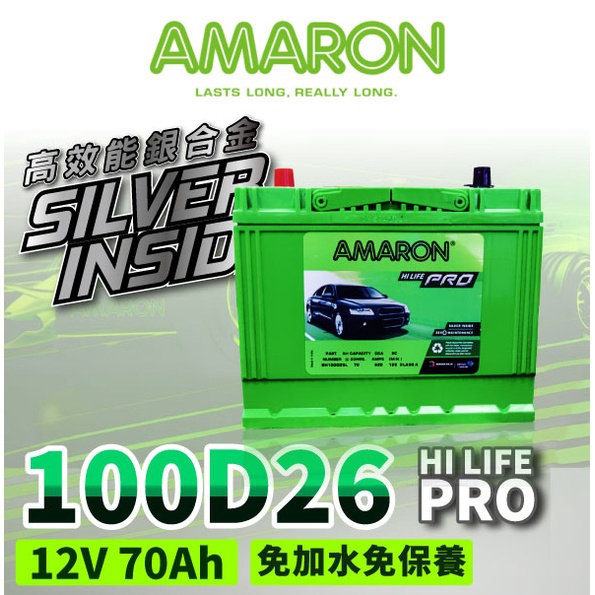 AMARON 愛馬龍 100D26L 100D26R 銀合金電池 壽命長 充速快 RX270 CREANS PREVIA | 蝦皮購物