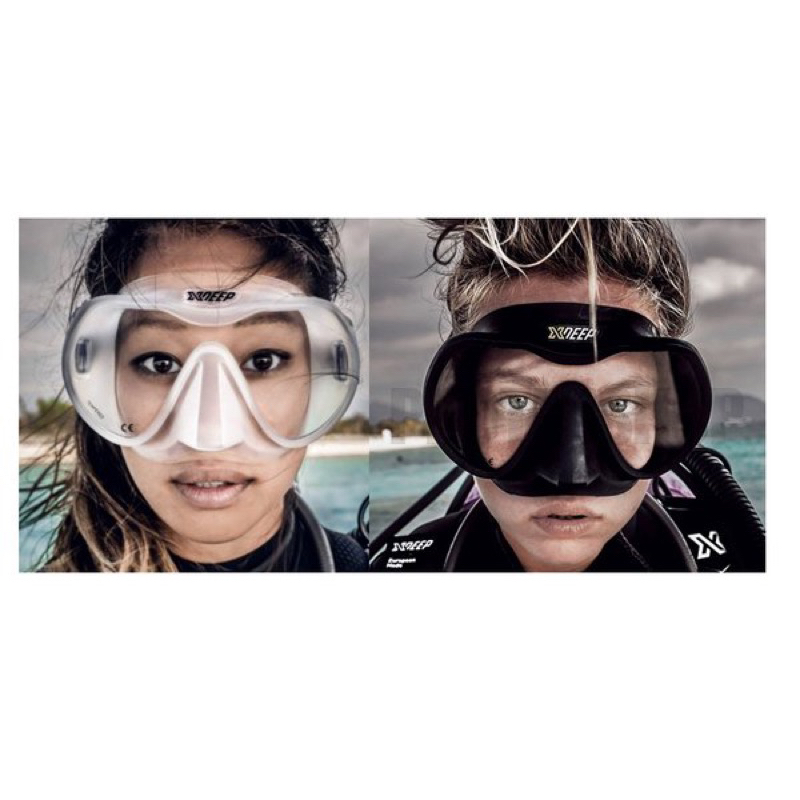 《FRIENDLY♻️友善潛水》XDeep Radical Frameless Mask 無邊 矽膠單面鏡 黑 透明 | 蝦皮購物