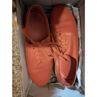 ORWARE 紅色 牛津鞋 皮質 平底 柔軟 二手 | 蝦皮購物