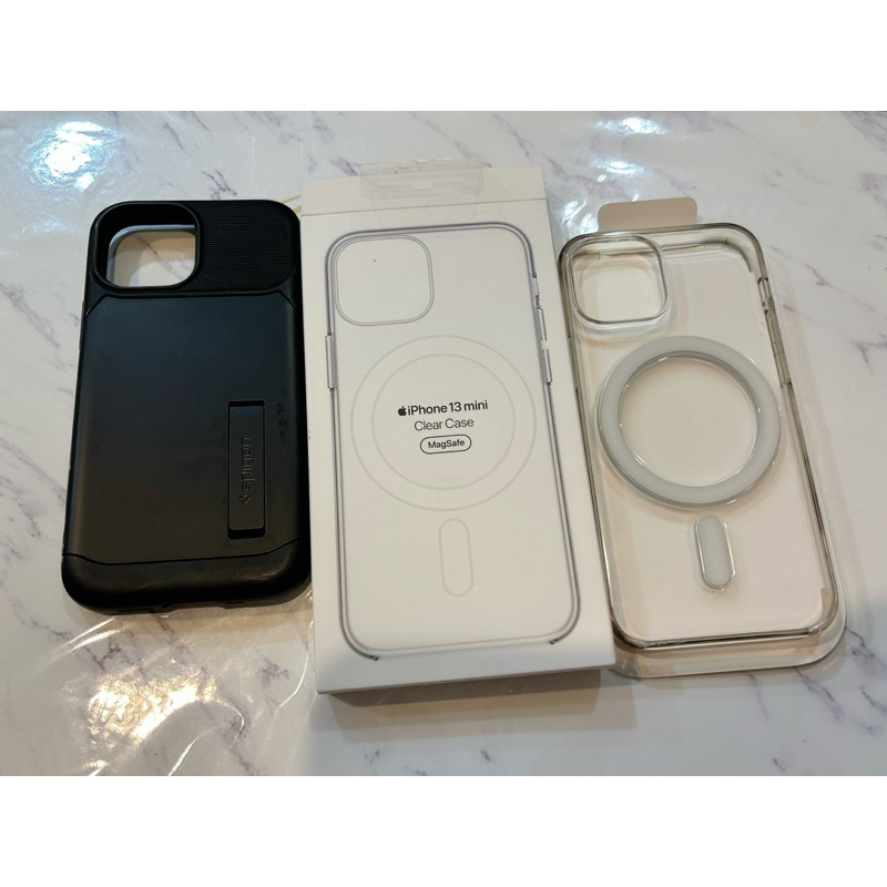 二手整組販售-售出不退-iPhone 13mini手機殼-原廠透明磁吸MagSafe、黑色素面手機殼、14個霧面保護貼 | 蝦皮購物