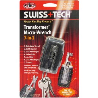 Swiss+Tech Transformer Micro-Wrench 7合1口袋隨身工具(福利品出清/需自行購買換電池 | 蝦皮購物