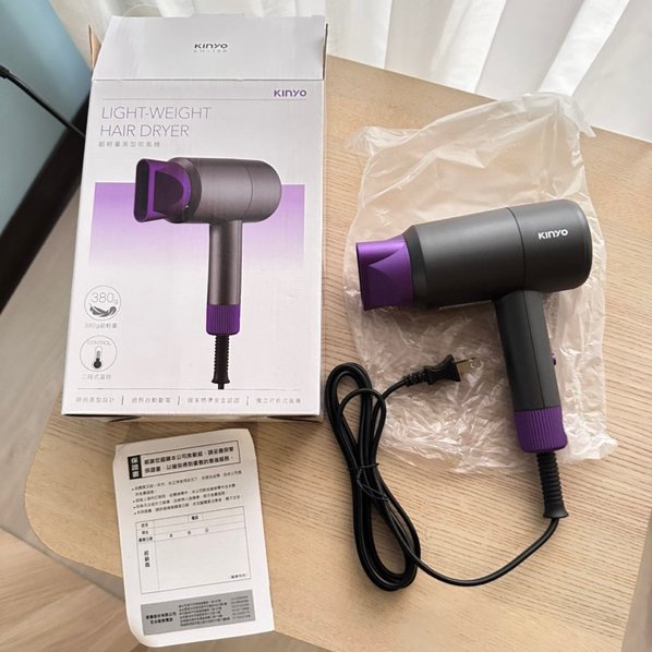 全新-紫色【KINYO】超輕量美型吹風機 KH-196 Light-Weight Hair Dryer | 蝦皮購物