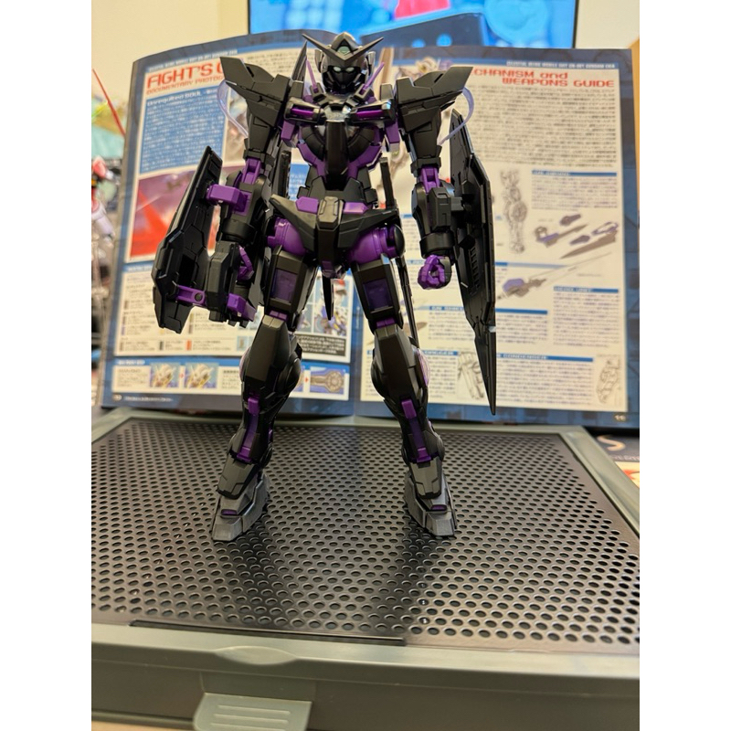 現貨已組裝[MG] 會場限定 能天使 霓虹紫 環保黑 EXIA ECOPLA 鋼彈00 萬代 組裝模型 BANDAI | 蝦皮購物