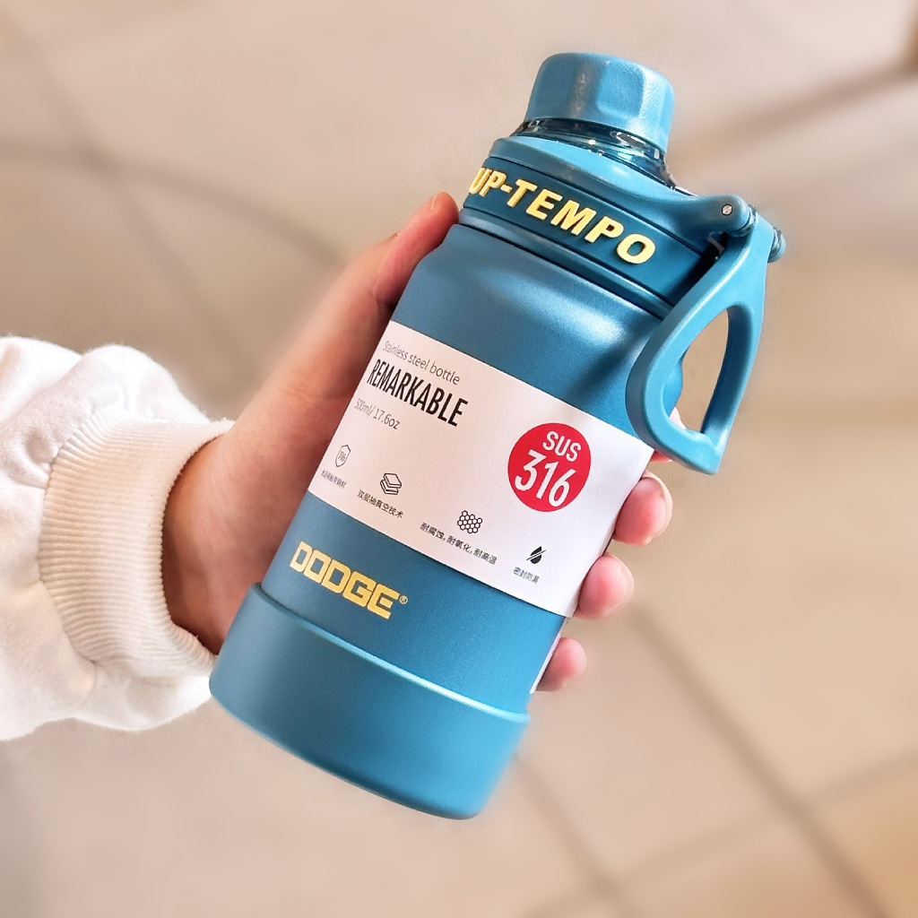 新款 500ml/630ml/830ml希樂道奇316不鏽鋼戶外運動水壺 旋轉杯蓋便攜保温杯 車載咖啡杯 手提式運動水壺 | 蝦皮購物
