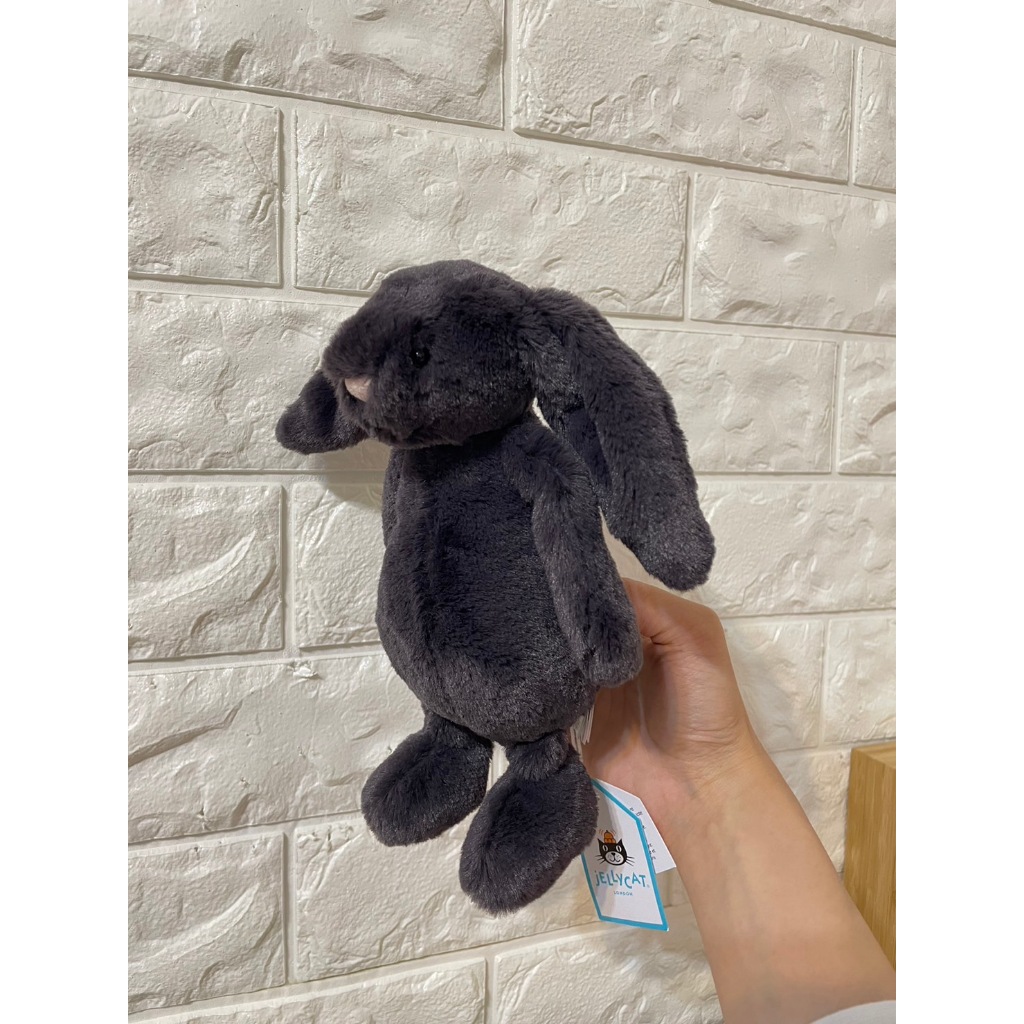 [jELLYCAT] Bashful Inky Bunny SMALL 灰色 深灰色 黑色 男生 邦尼 兔子 兔兔 娃娃 | 蝦皮購物