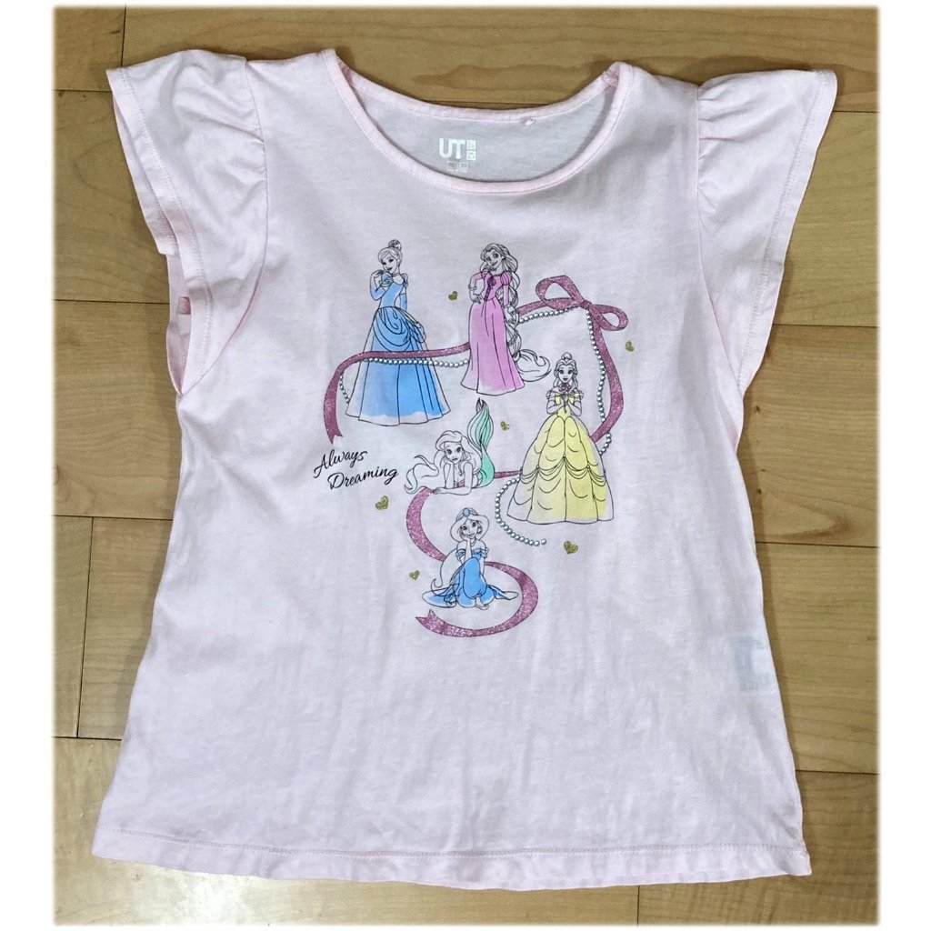★二手★ UNIQLO Disney Princess 兒童(120) T恤 ユニクロ ディズニープリンセスTシャツ | 蝦皮購物