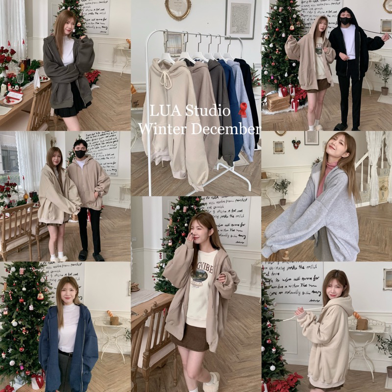 LUA MADE 🤍 暖呼呼 寬鬆內刷毛連帽外套*6色｜LUA.(C803) | 蝦皮購物