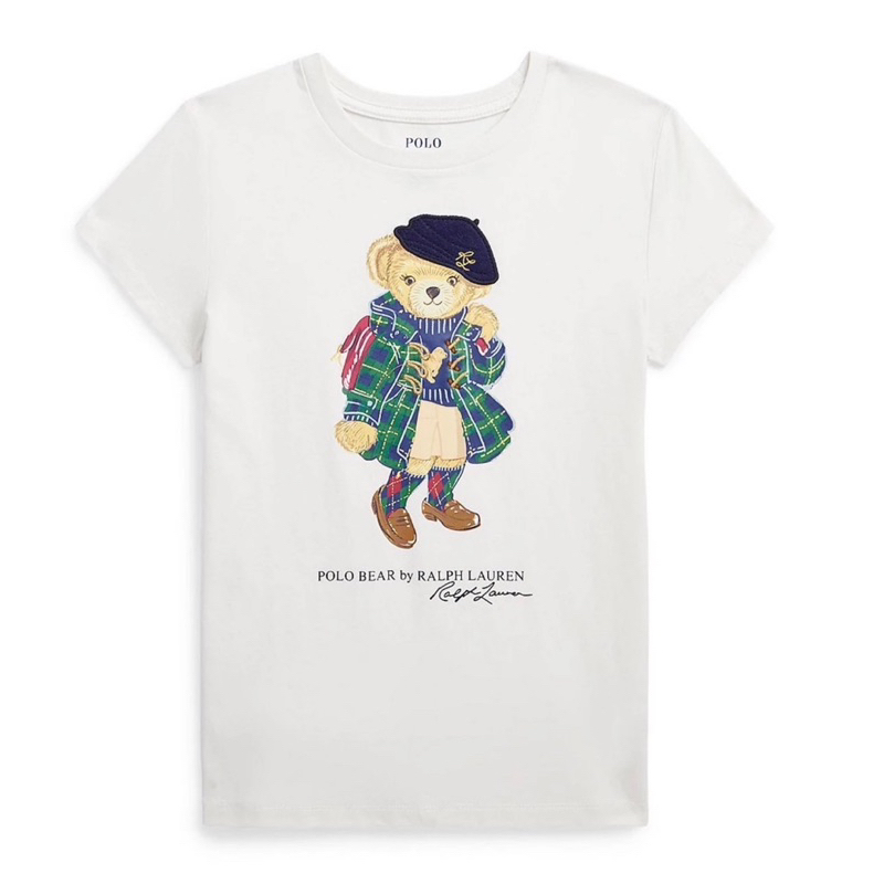 【現貨】Polo Ralph Lauren 女童熊熊 Polo Bear RL短袖上衣 | 蝦皮購物