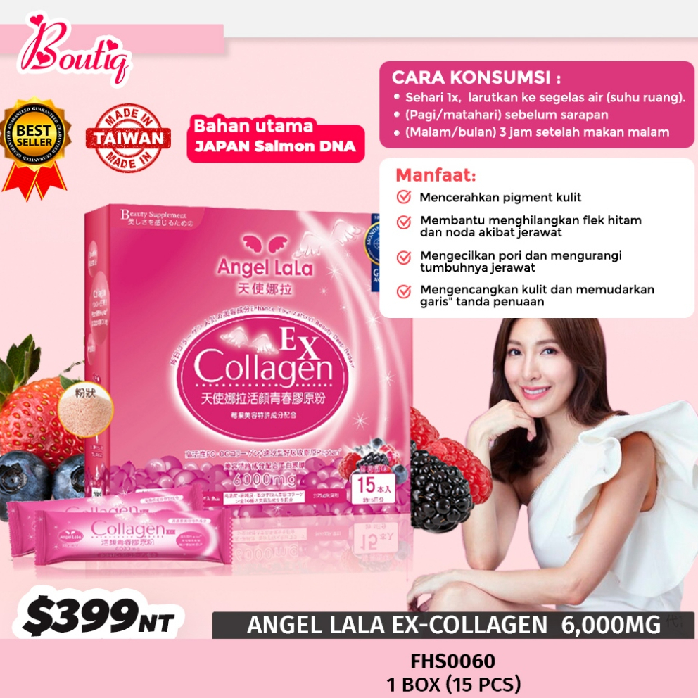 【BoutiQ】ANGEL LALA COLLAGEN PEMUTIH KULIT CERAH 膠原蛋白 | 蝦皮購物