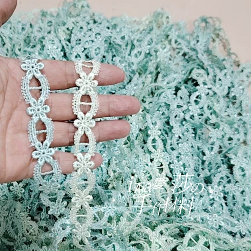 《iAsa愛莎の》手作材料 粉橘綠暈染色圈圈花鏤空水溶刺繡花邊diy服裝家居童裝旗袍裝飾輔料 | 蝦皮購物