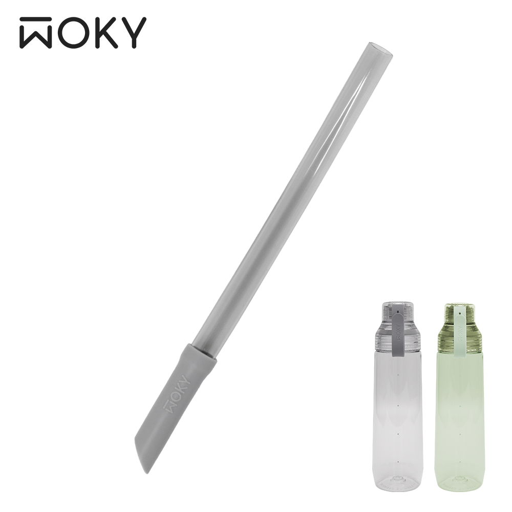 【WOKY 沃廚】長款扭扭彈跳吸管(Tritan)-適用於ECOZEN®透明瓶800ml | 蝦皮購物